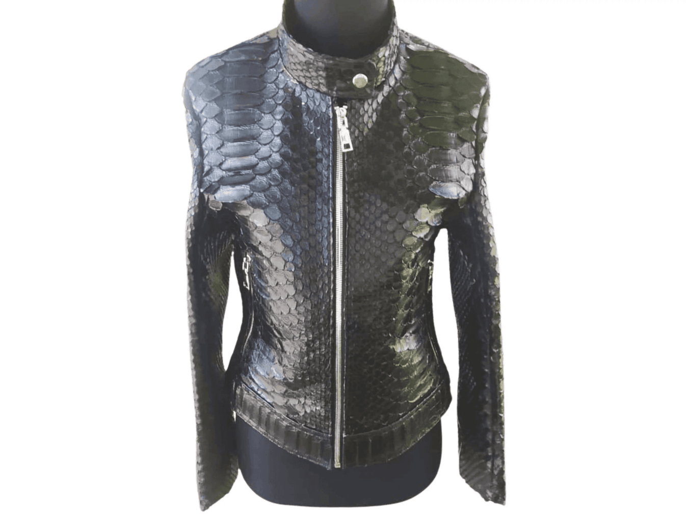 Genuine Snakeskin Motorcycle Jacket for Women by LFM Fashion