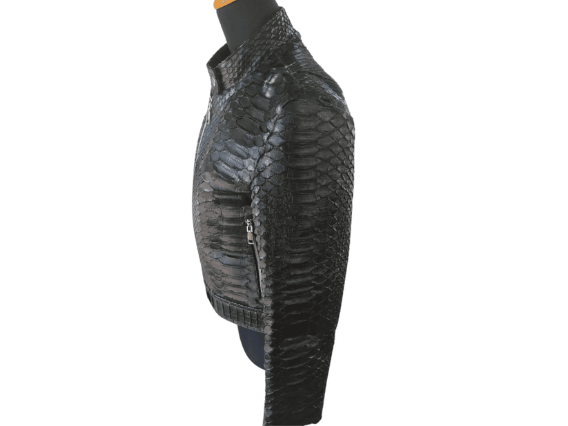 Genuine Snakeskin Motorcycle Jacket for Women by LFM Fashion