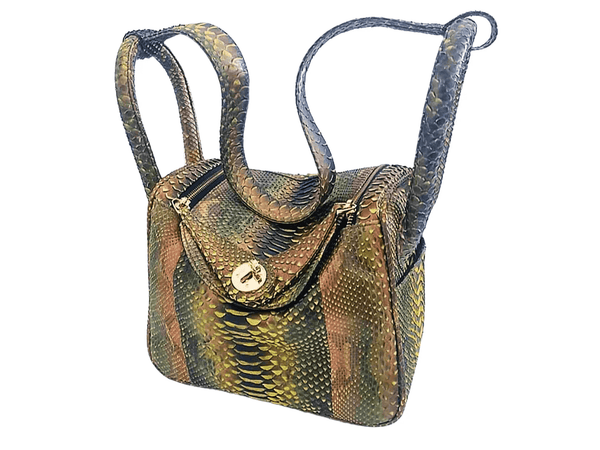 Hermes Snakeskin Lindy Bag 25 Python Jacket by LFM Fashion