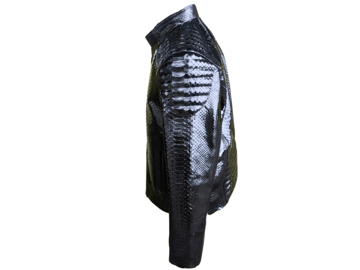 Mens Snakeskin Quilt Jacket | Python Jacket by LFM Fashion