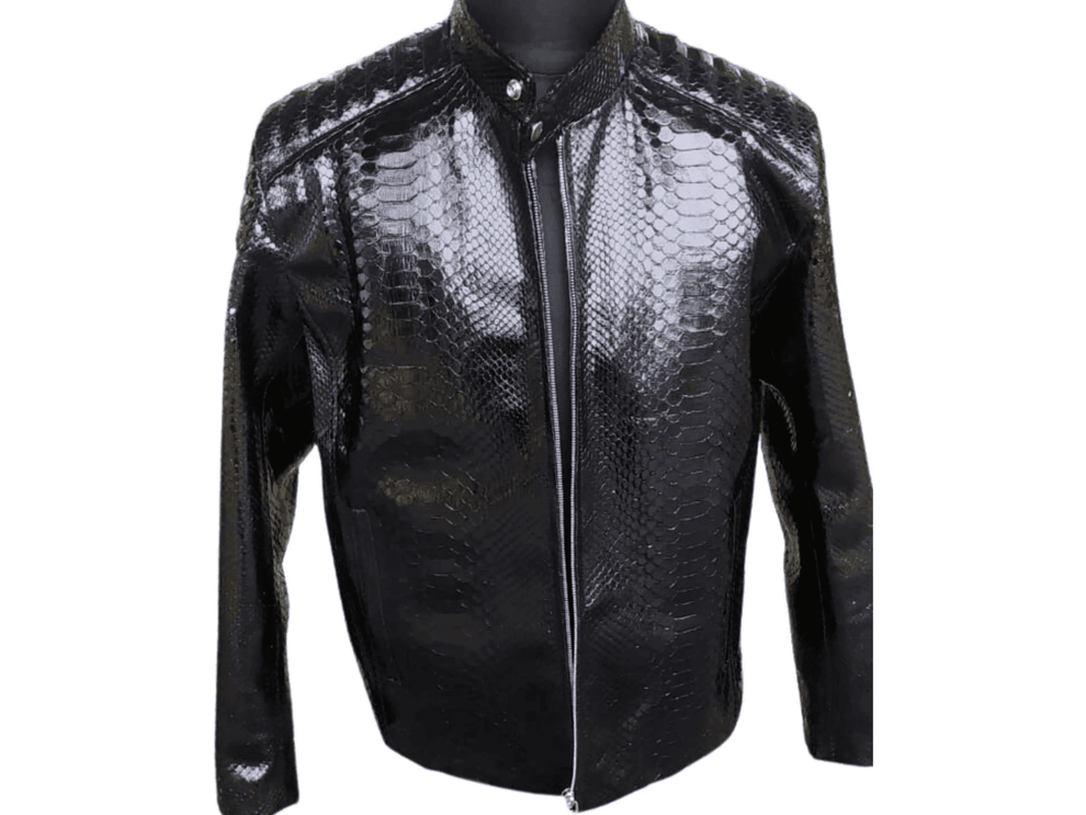Mens Snakeskin Quilt Jacket | Python Jacket by LFM Fashion