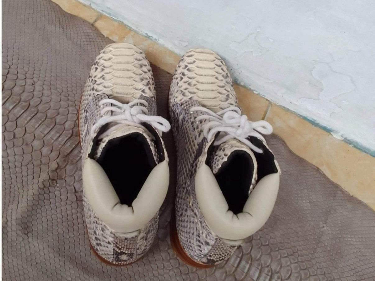 Snakeskin Python Leather Boots | by LFM Fashion