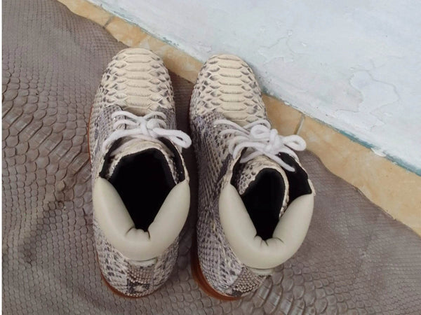 Snakeskin Python Leather Boots | by LFM Fashion