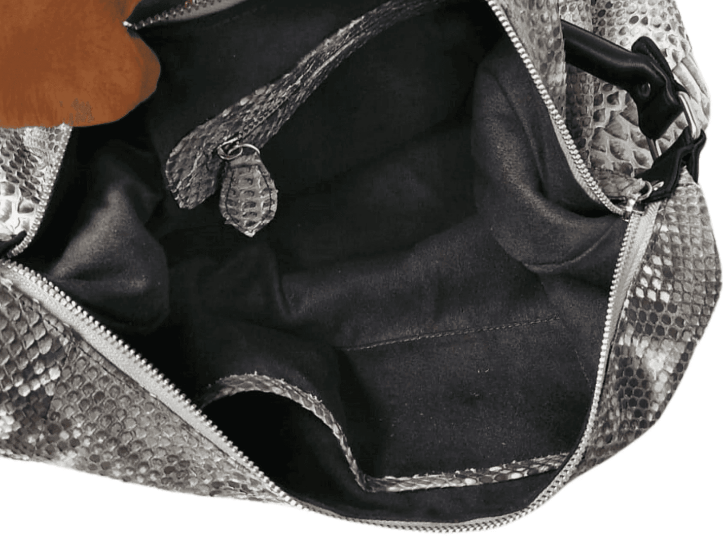 Snakeskin Shoulder Bag Python Jacket by LFM Fashion