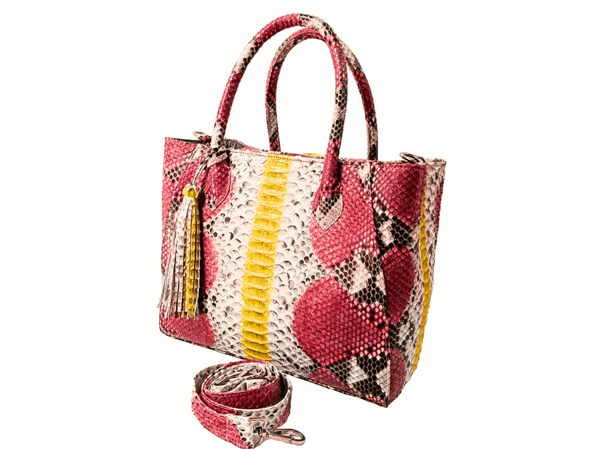 Tote Snakeskin Shoulder Bag | Python Jacket by LFM Fashion